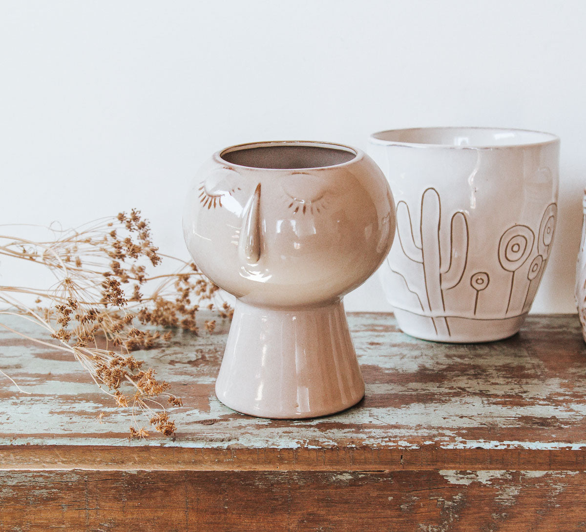 Ceramic Face Planter - NEW